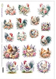 Carta Riso A3 Idee Per Creare Galli e Galline – Gogolandia